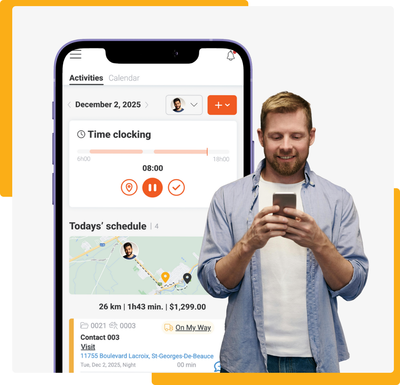 Field service scheduling software
